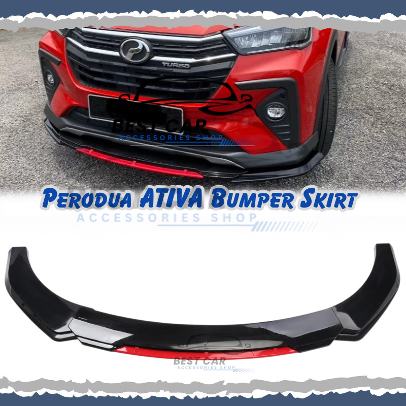 Front Bumper Diffuser Lip Perodua ATIVA Wrap Angle Splitters Glossy ...