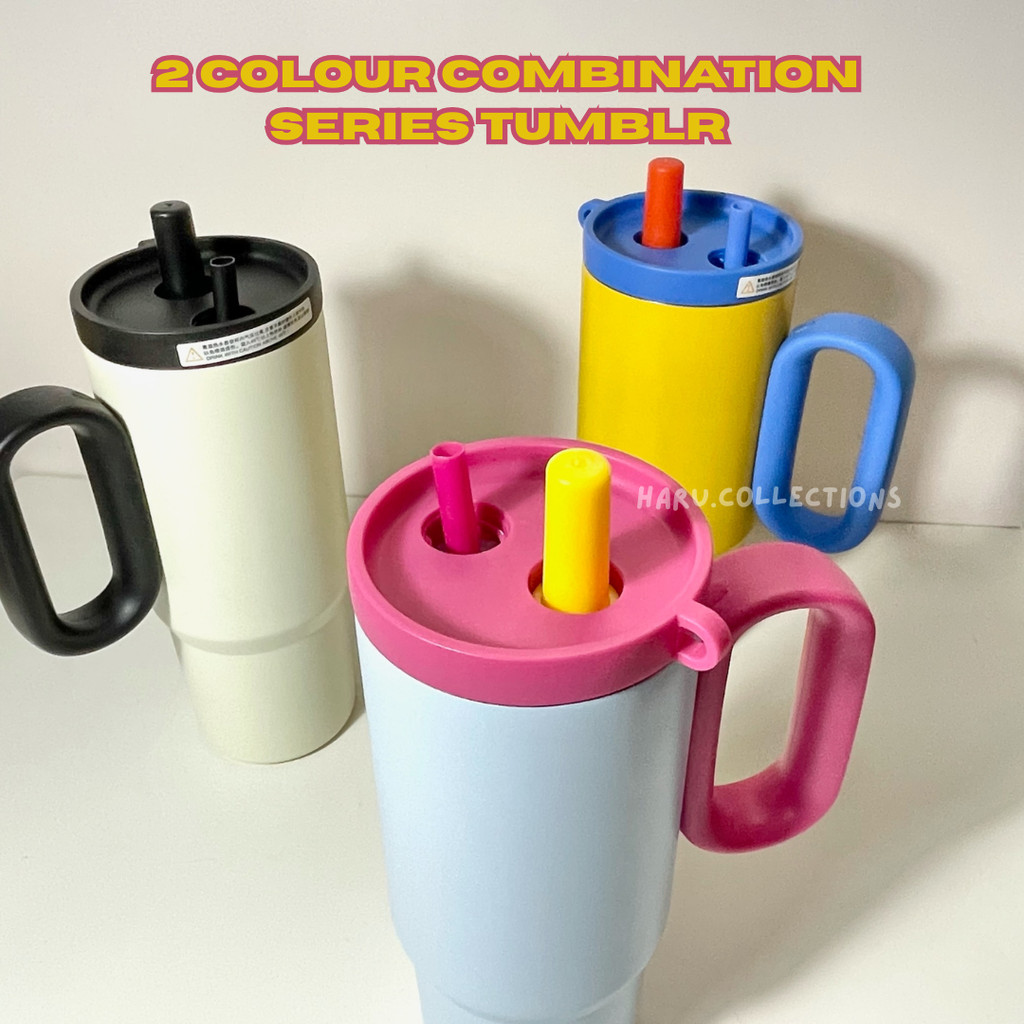[HARU] 720ml 2 Color Combination Series Tumblr Stainless Steel Tumbler ...