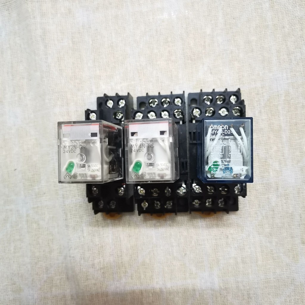Omron 24VDC Relay Original Genuine MY2N-GS/MY4N-GS/MY4N-D2-J with Base ...