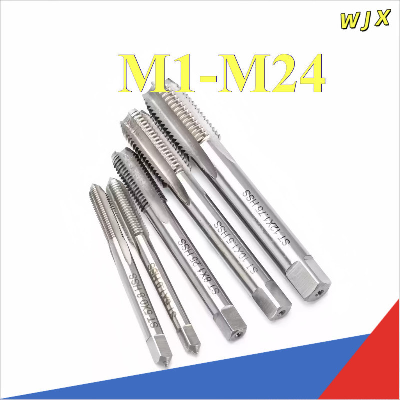 Machine Tap (Metric) Extended Straight Groove Tap Thread Tapping M1-M24 ...