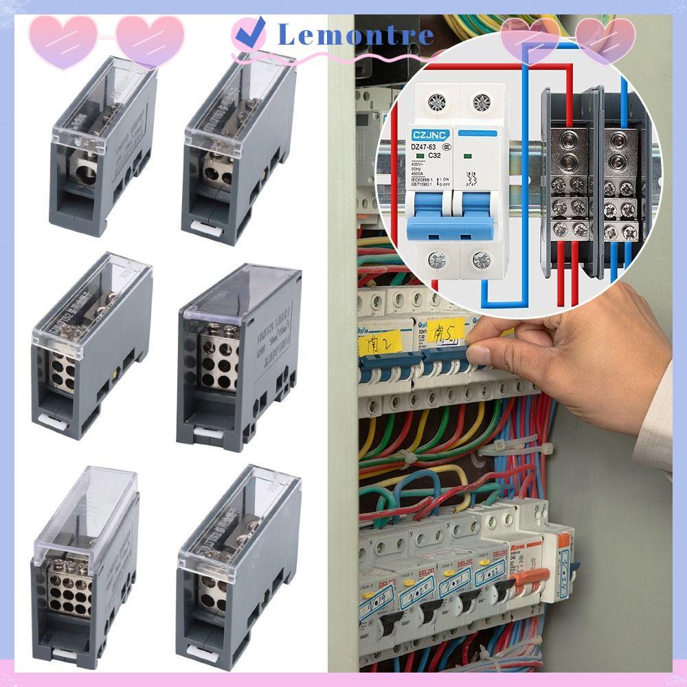 LEMONTRE Distribution Box, 150A One in Multiple out Din Rail Terminal ...