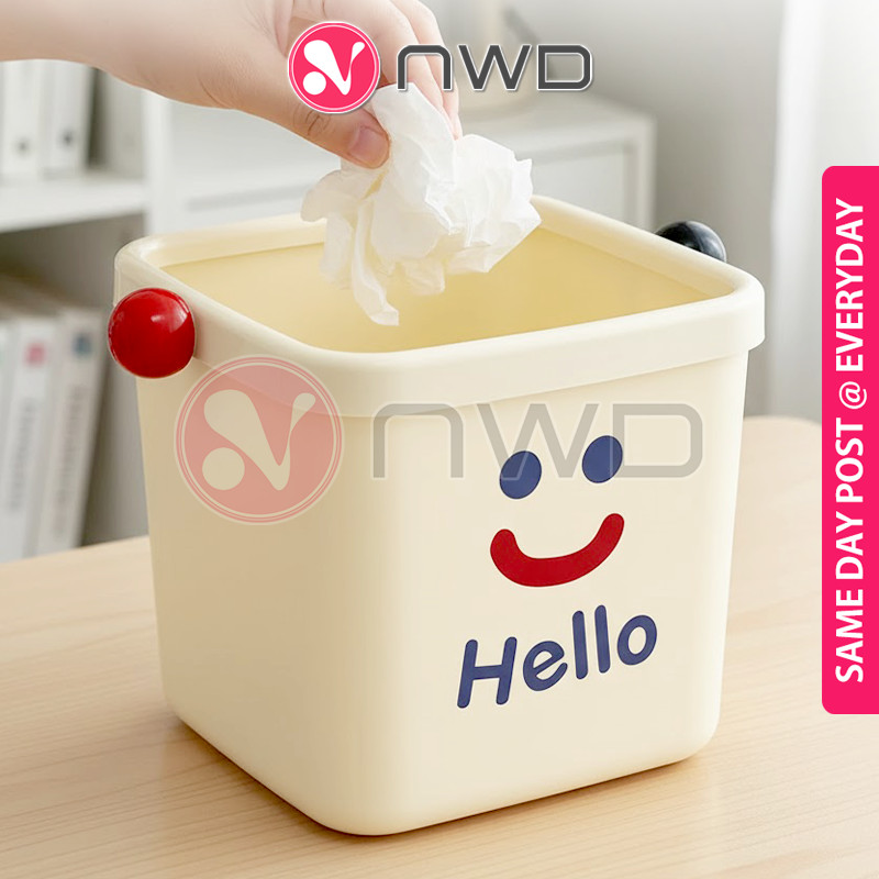 𝗘𝗖𝗢 𝗕𝗔𝗥𝗥𝗘𝗟 》Mini Desktop Trash Bin Cute Garbage Waste Bucket Can ...