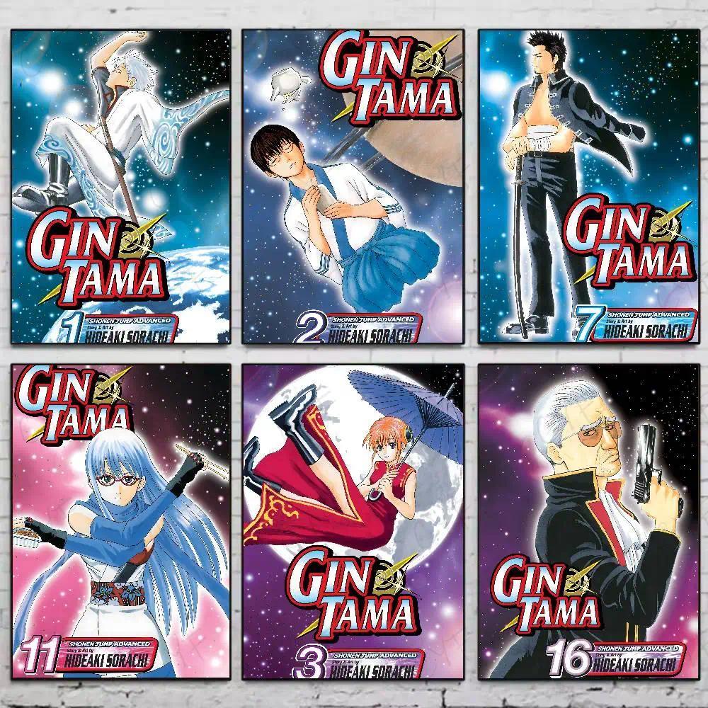 Sticker poster Gintama untuk hiasan dinding - Hadiah yang sesuai untuk ...