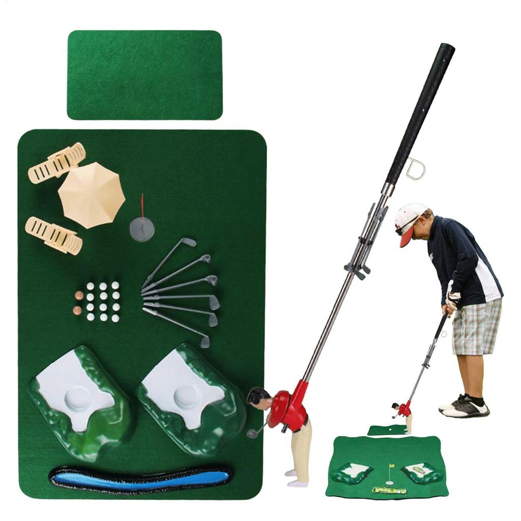 Indoor Mini Golf Realistic Funny Golf Games Mini Golfer Set Golf Toy ...
