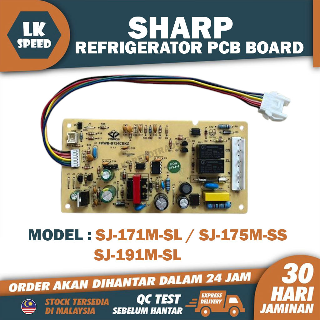 SJ-171M-SL SJ-175M-SS SJ-191M-SL SHARP REFRIGERATOR PCB BOARD PETI ...