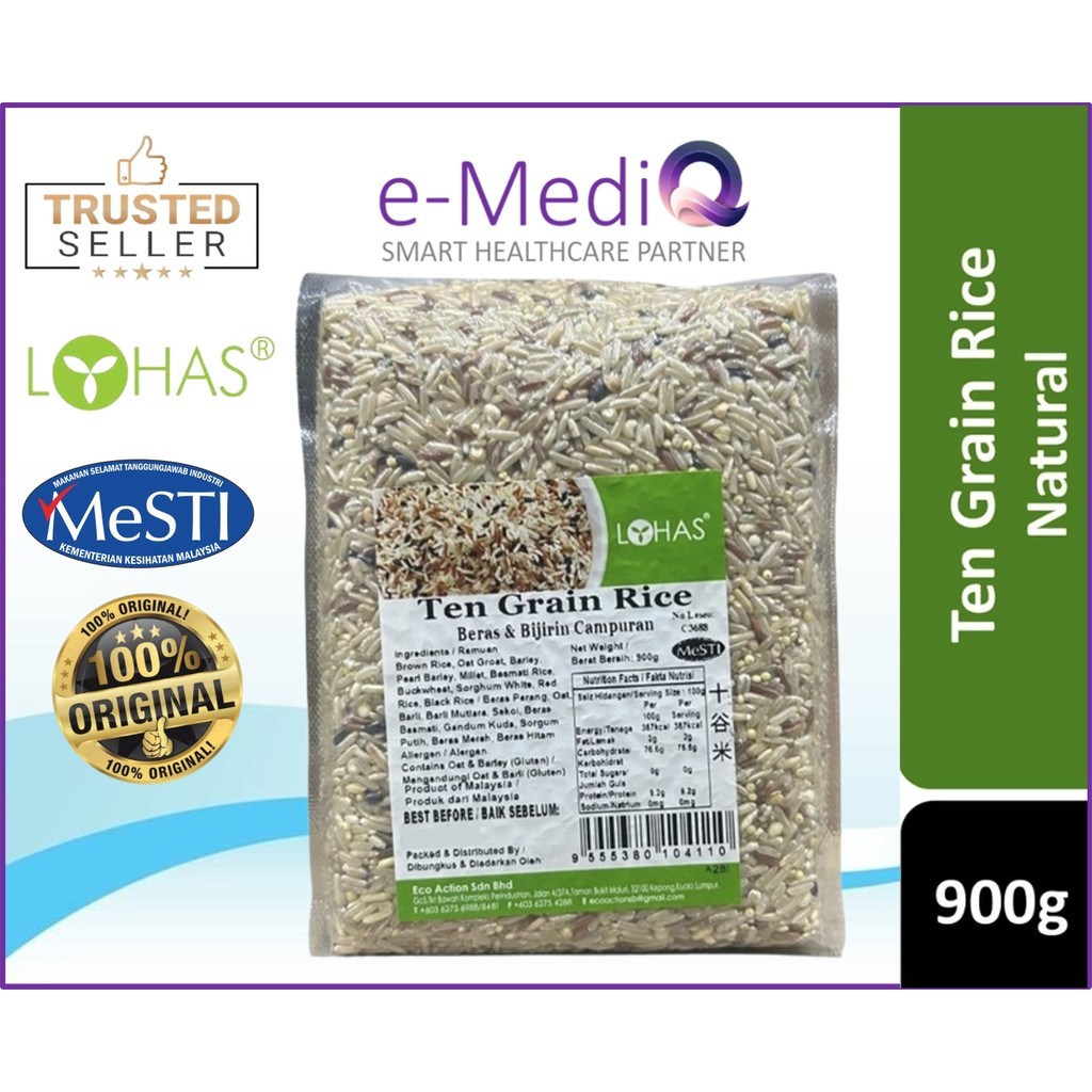 LOHAS - Ten Grain Rice / Beras & Bijiran Campuran 天然十谷米 (900G) (Exp ...