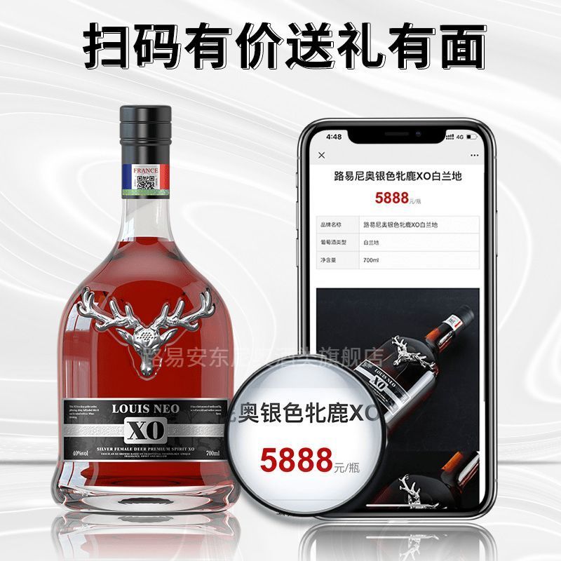 France Imported Brandy Western Wine XO700ML Gift Box Wine Bar KTV Multi ...