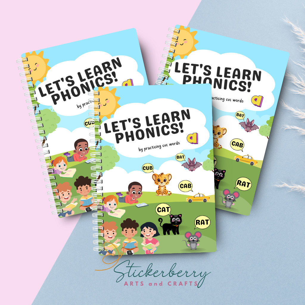 Phonics & Reading Practice Activity Book for Kids | CVC Word Tracing ...