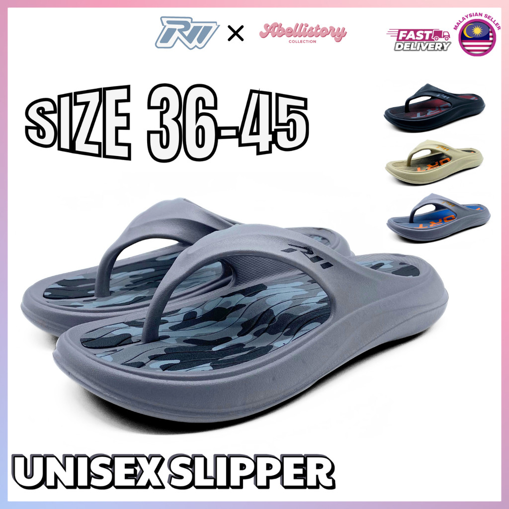 (Abellistory) Unisex Men Women Flip Flop Fashion Sandal Selipar Lelaki ...