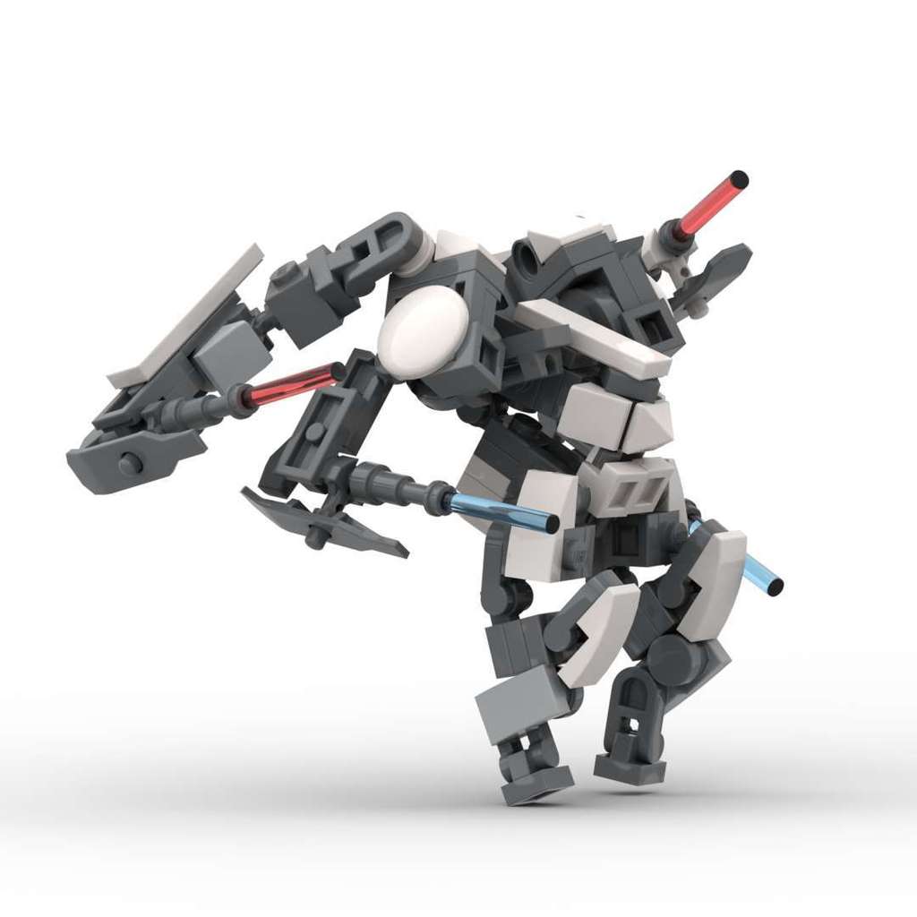 MOC Small Mecha Outer Skeleton robot God of War Compatible Lego ...