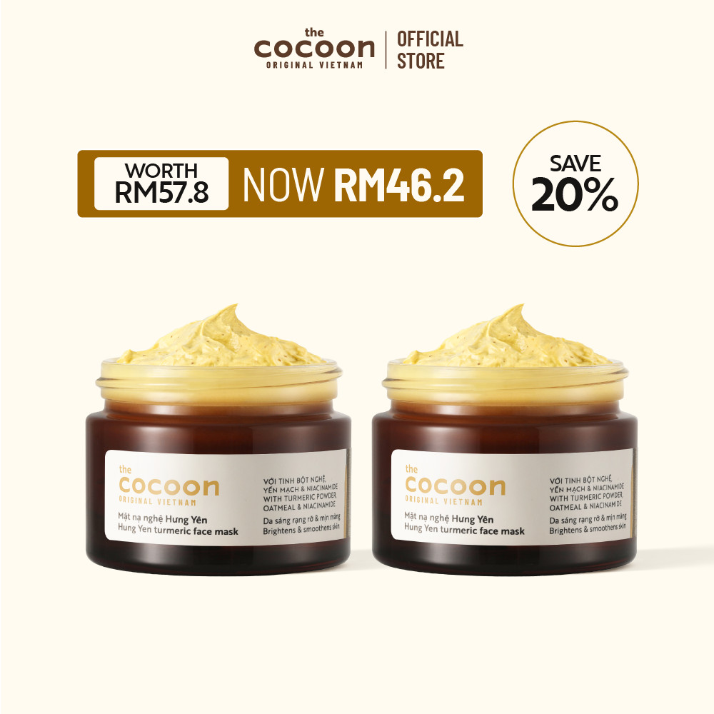 [Bundle of 2] COCOON Hung Yen Turmeric Face Mask Radiant and smooth ...