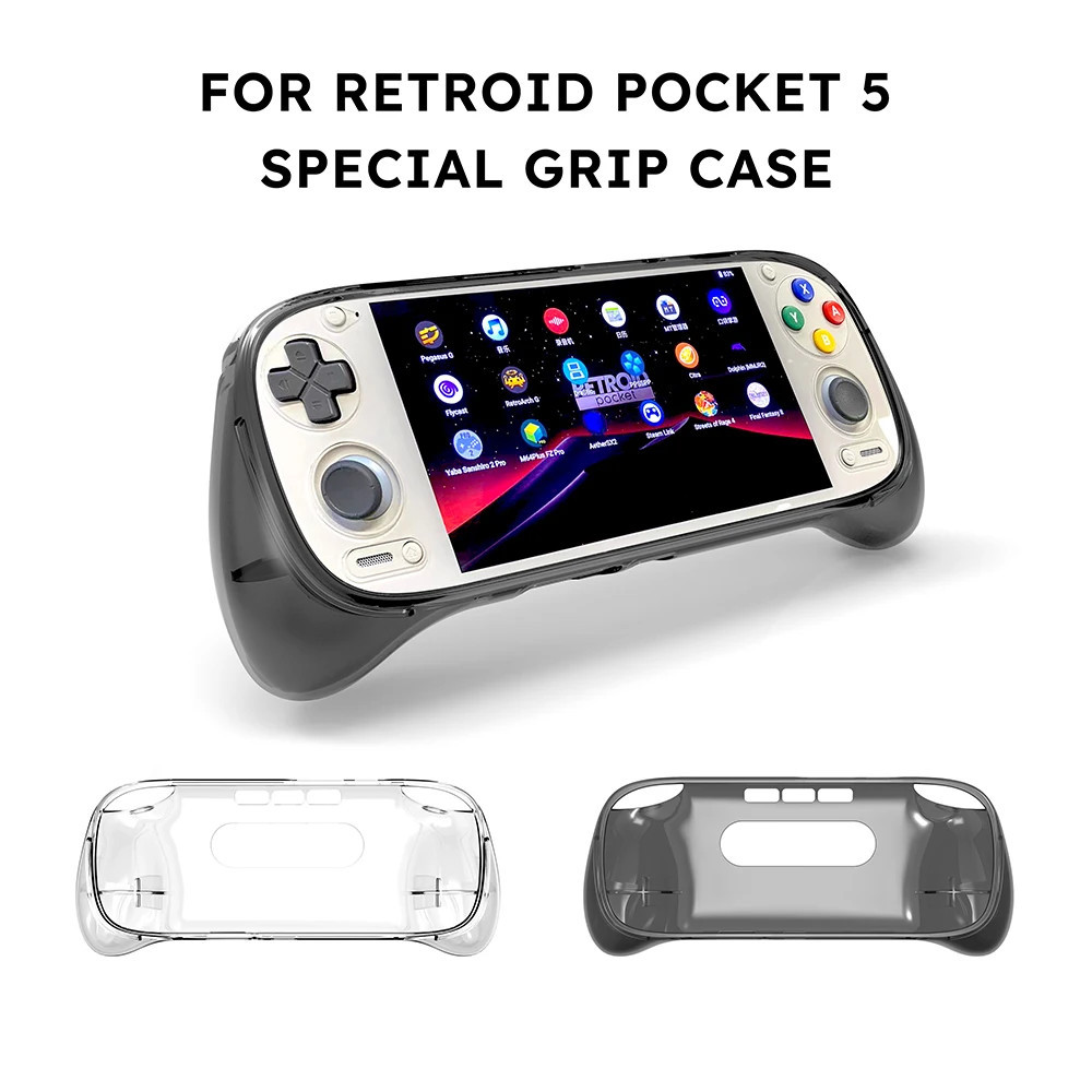 2in1 For Retroid Pocket 5 Ergonomic Design TPU Grip Game Console Case ...