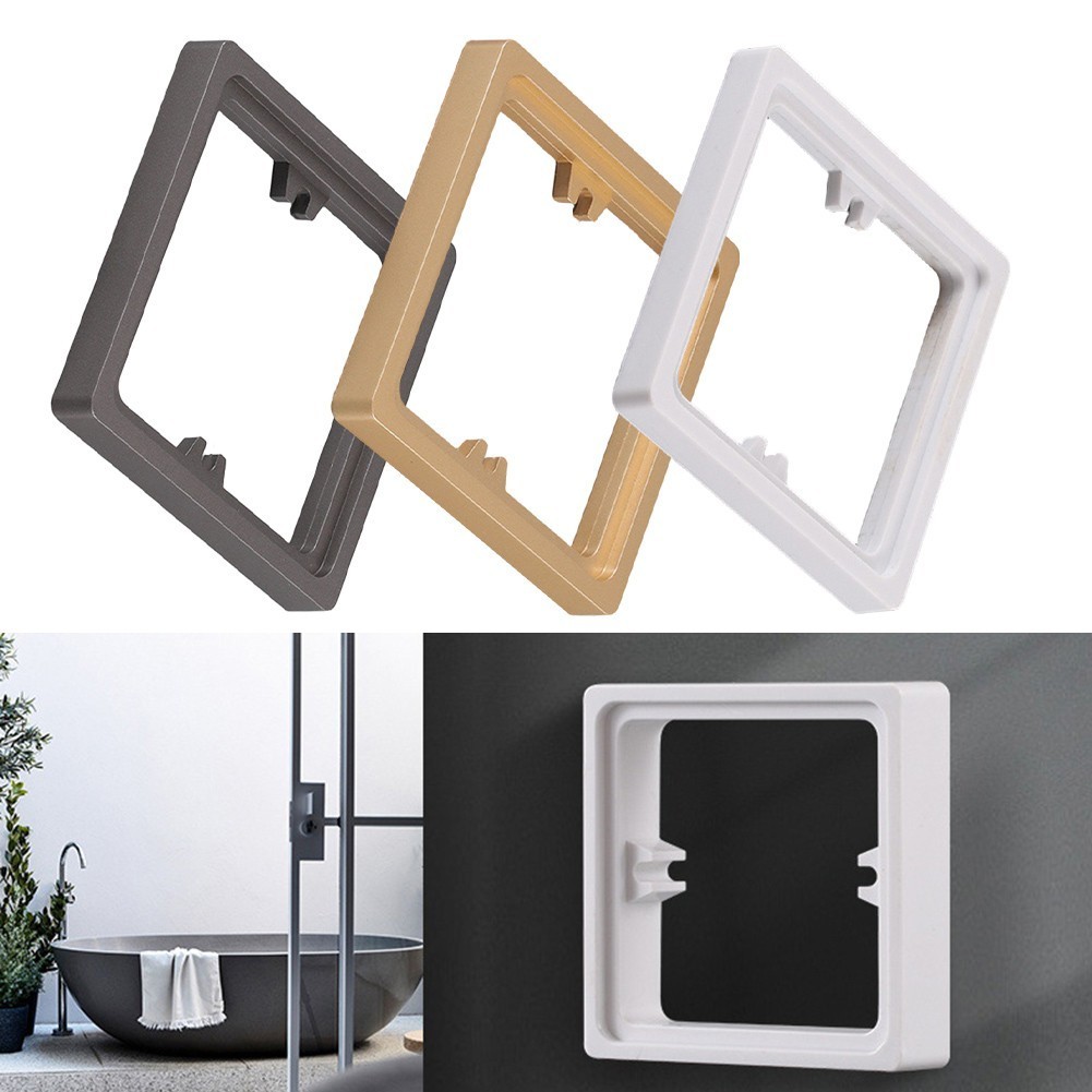 *DELA* 2pcs Square Spacer 10MM Single Socket Spacer 1 Gang Frame Plate ...