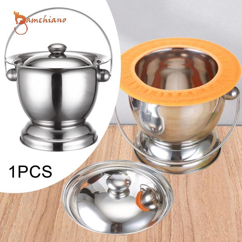 [Gamchiano] Urinal Night Urinal Jug Stainless Steel Spittoon with Lid ...