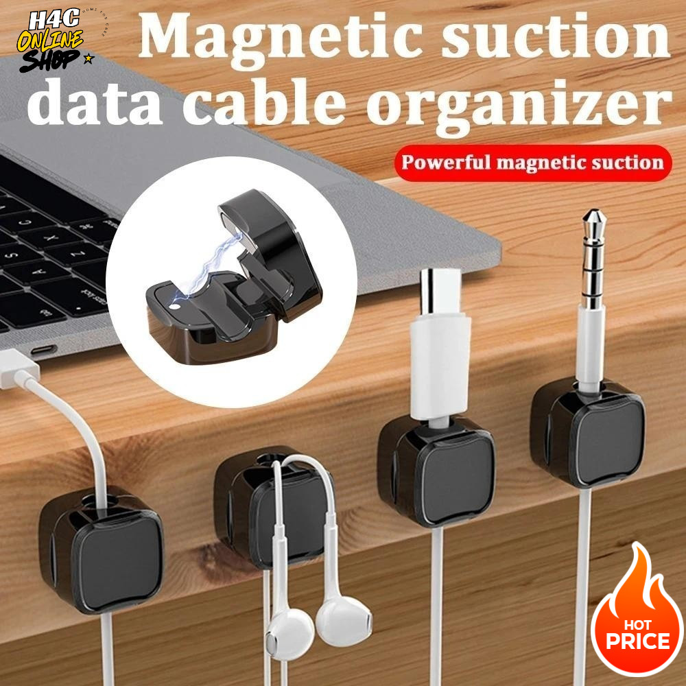 Magnetic Clip Cable Smooth Adjustable Cord Clip Under Desk Cable ...