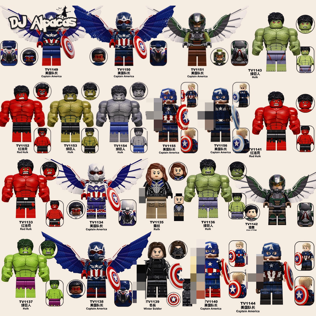 Superhero Building Hulk Blocks Captain Figures Toy | Shopee Malaysia