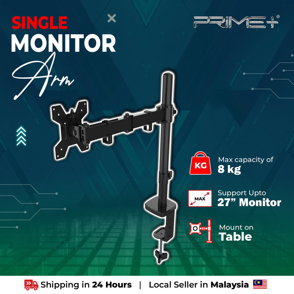 Single Monitor Mount Desk Table 13 Inch to 27 Inch Monitor Arm | Shopee ...
