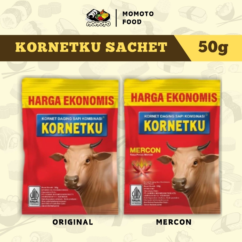 My Corned Beef Sachet Economical 50 grams Halal Original and Spicy ...