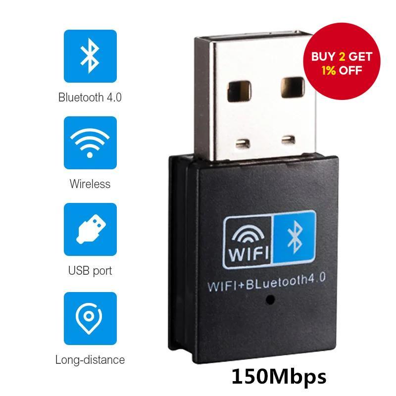 Mini USB Wireless Receiver Adapter WiFi Bluetooth 4.0 150Mbps Driver ...