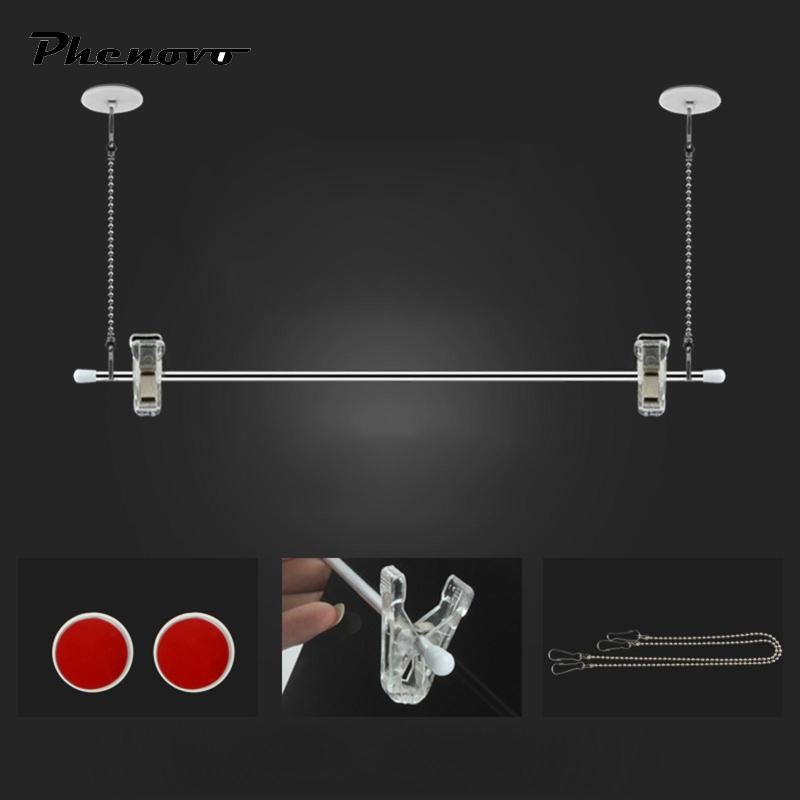 [Phenovo] Ceiling Sign Hanger Banner Hanger Rod Ceiling Sign Holder for ...