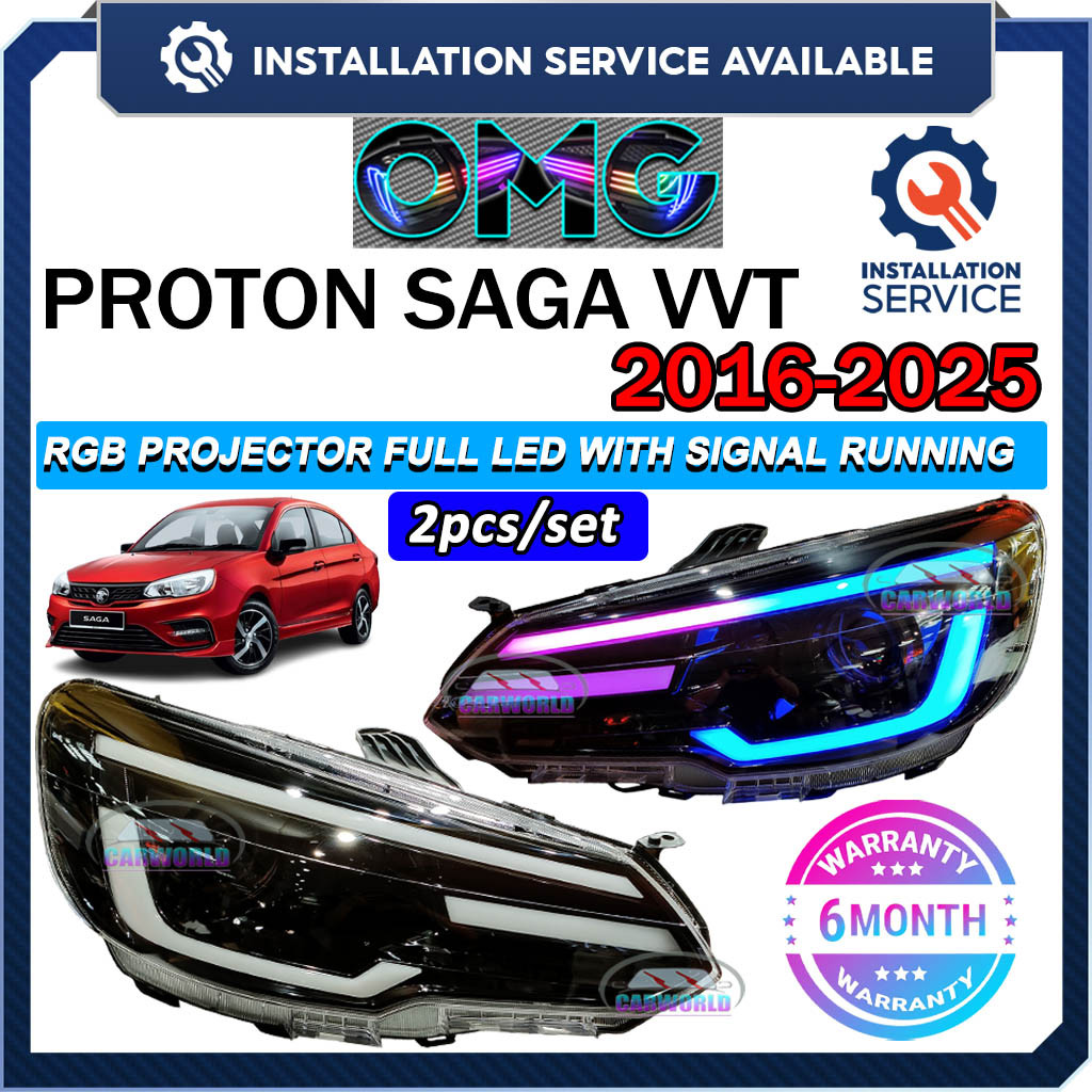 [Installation Provided]Proton Saga VVT V1 2016 - 2025 LED Projector ...