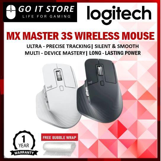 LOGITECH MX MASTER 3S PERFORMANCE WIRELESS MOUSE (Black / White ...