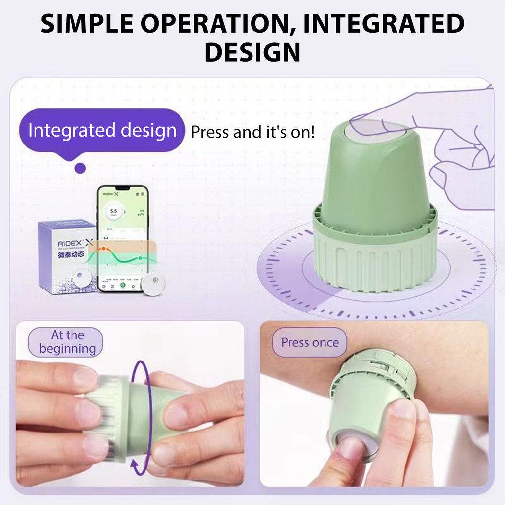 Local delivery+COD AIDEX Dynamic Blood Glucometer CGM Sensor Wearable ...