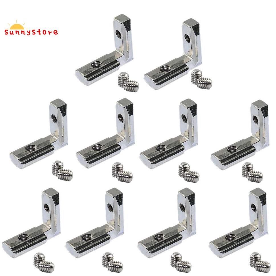 20Pcs T Slot L-Shape Interior Inside Corner Connector Joint Bracket for ...