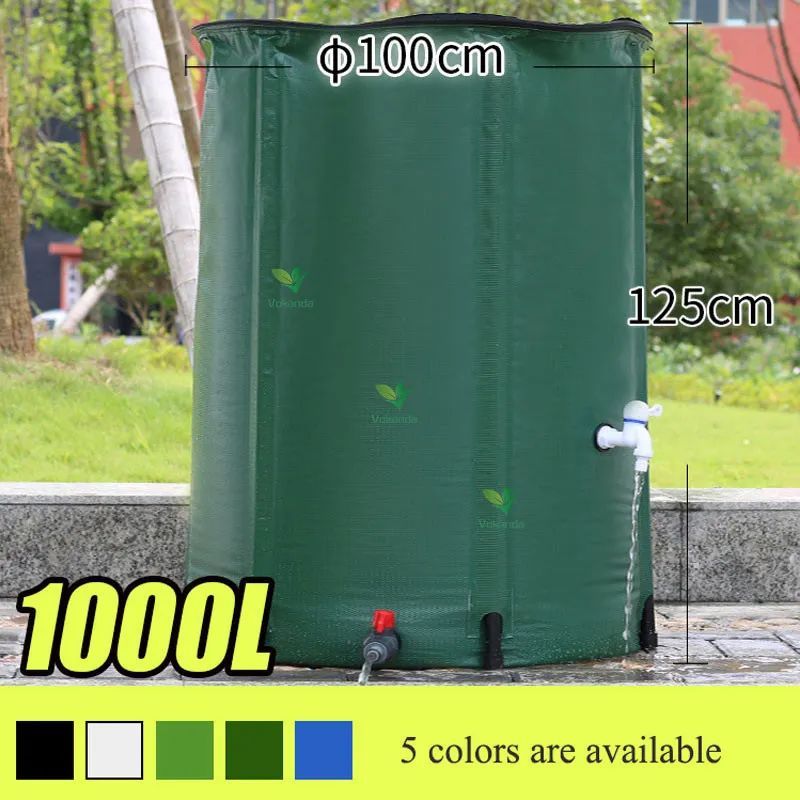 VOKANDA 1000 Liter 260 Gallon Rain Water Recovery Storage Tank Home ...