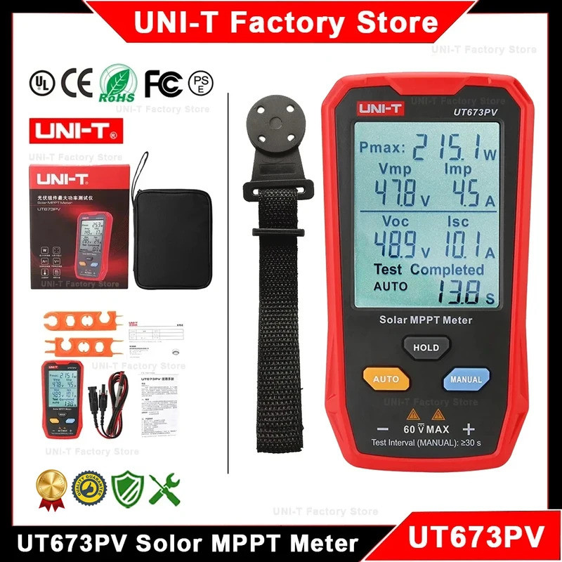 UNI-T UT673PV Solar MPPT Meter Photovoltaic Panel Tracker Tester ...