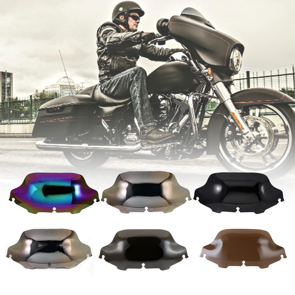 8" Wave Motorcycle Fairing Windshield Windscreen Cover For Harley ...