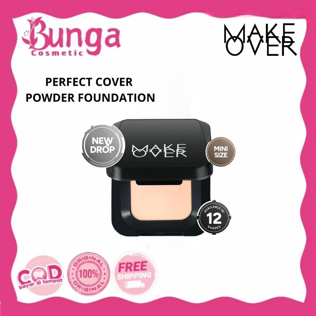 MAKE OVER Perfect Cover Powder Foundation Mini -TWC two way cake Size ...