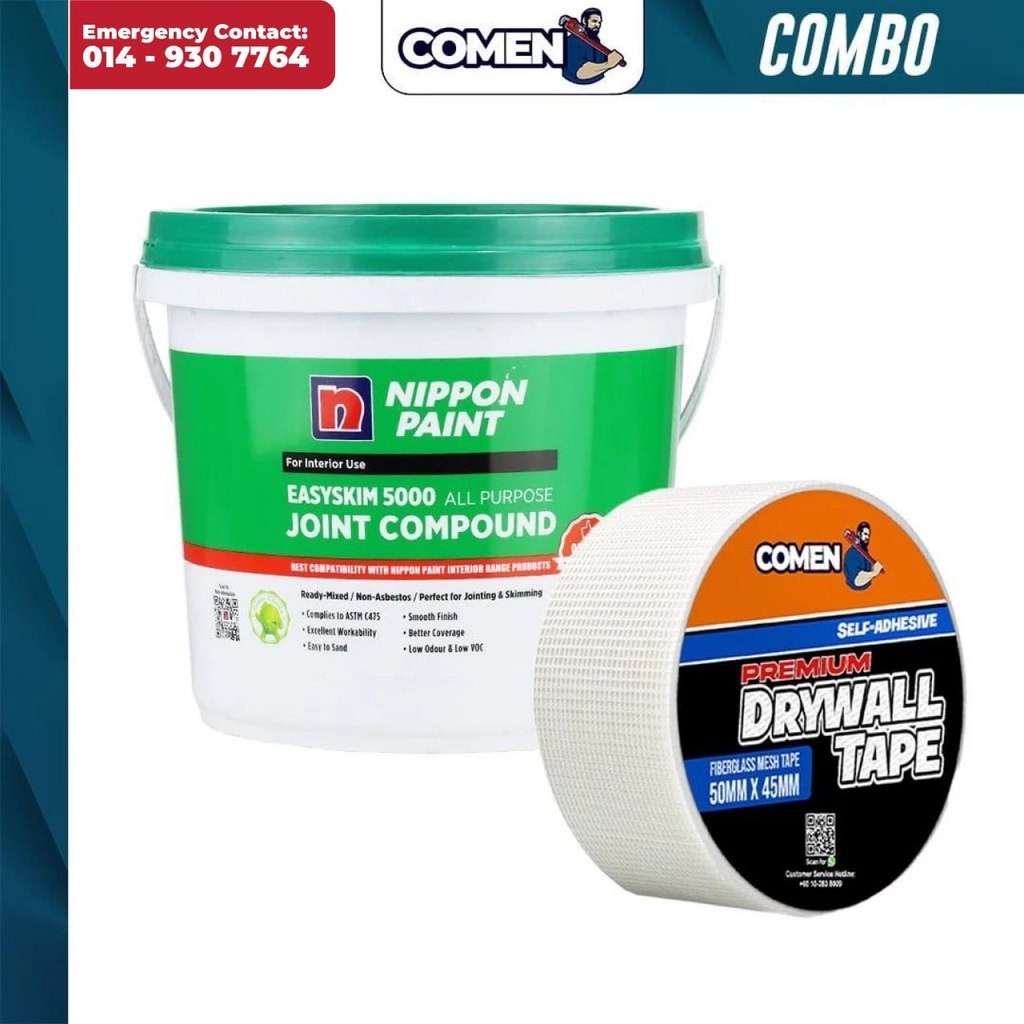 NIPPON PAINT Easyskim 5000 All Purpose Joint Compound 5KG Wall Crack ...