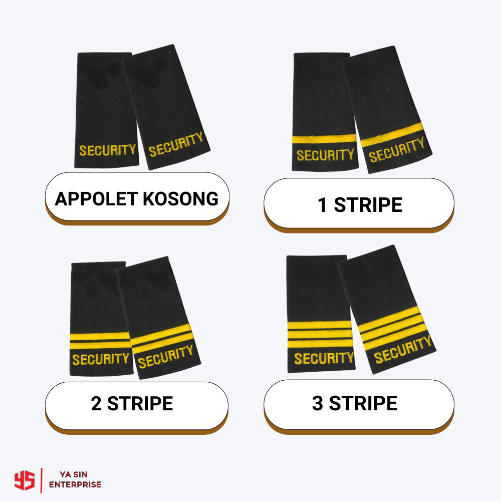 Security Eplot / Tanda Pangkat Sulam Pengawal Keselamatan | Shopee Malaysia