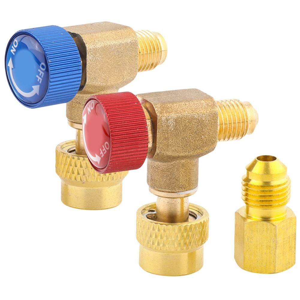 [BEU] 90° Right Angle CAR Air Conditioning Safety Valve R22/32/410 ...