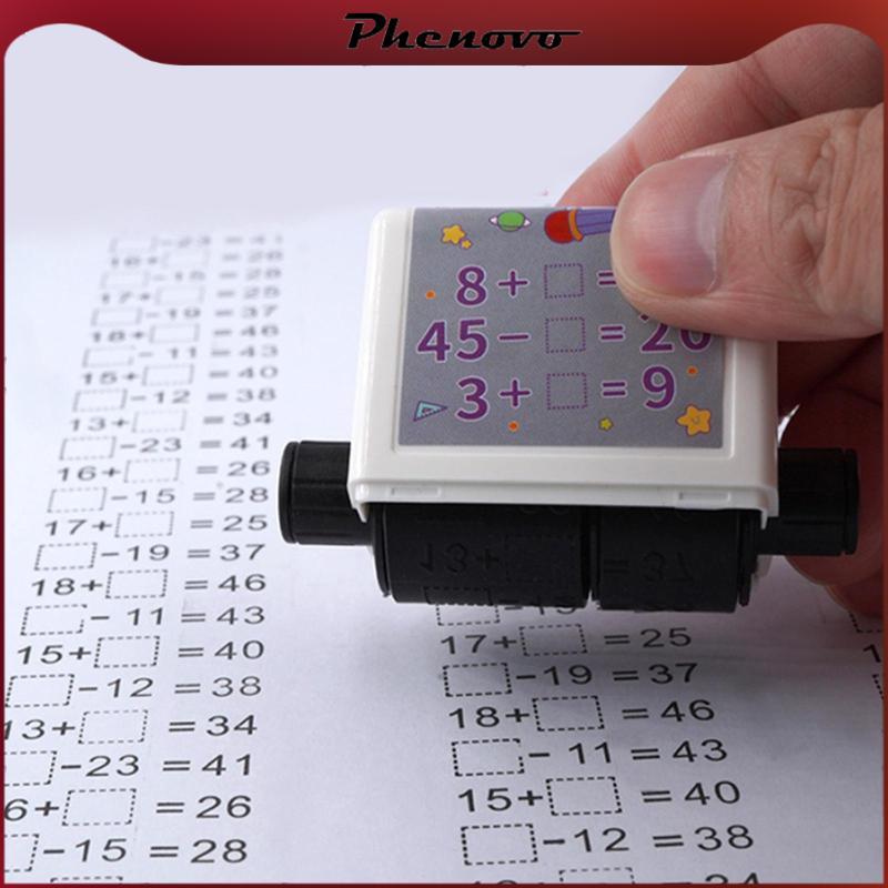 [Phenovo] Addition and Subtraction Math Stamp Rolling Educational Toy ...
