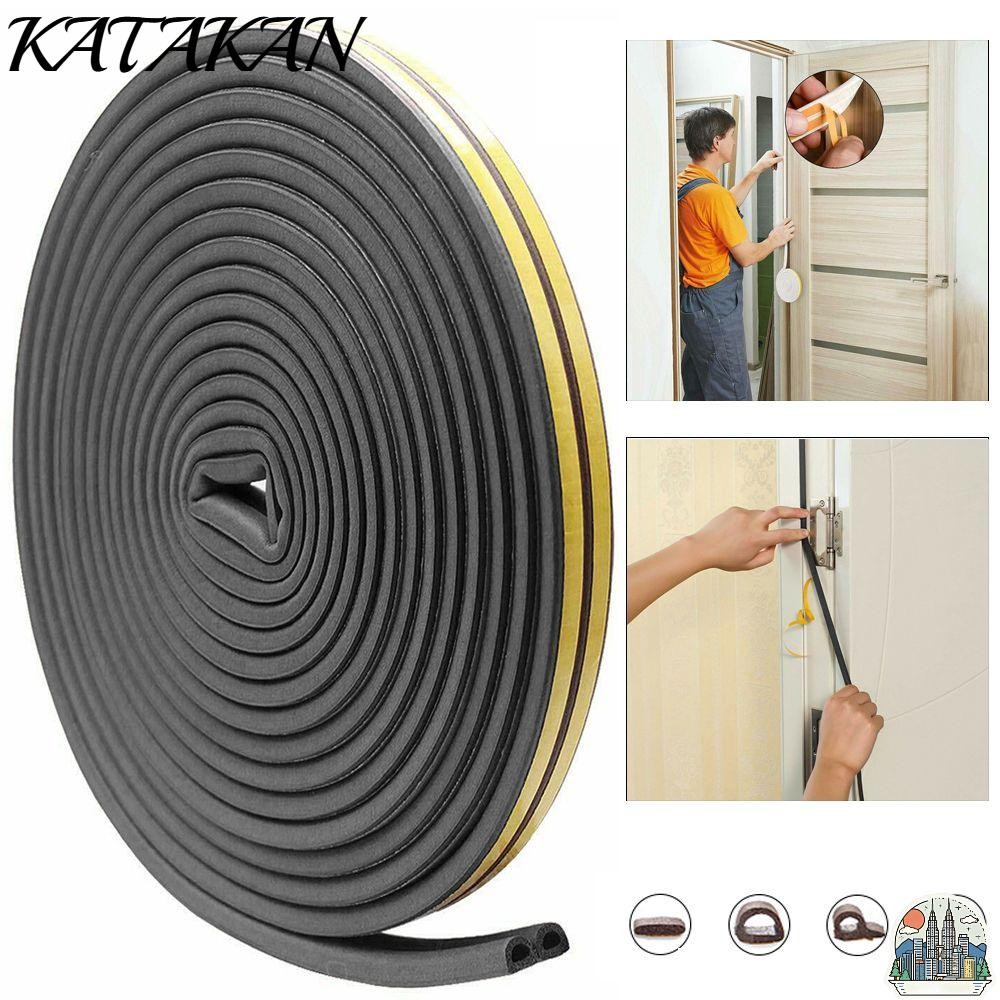KATAKAN 5/10m Window Door Self Adhesive Weather Strips Rubber Noise ...