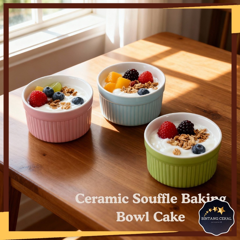 BC Creative Ceramic Souffle Baking Bowl Home Baking Oven Tableware ...