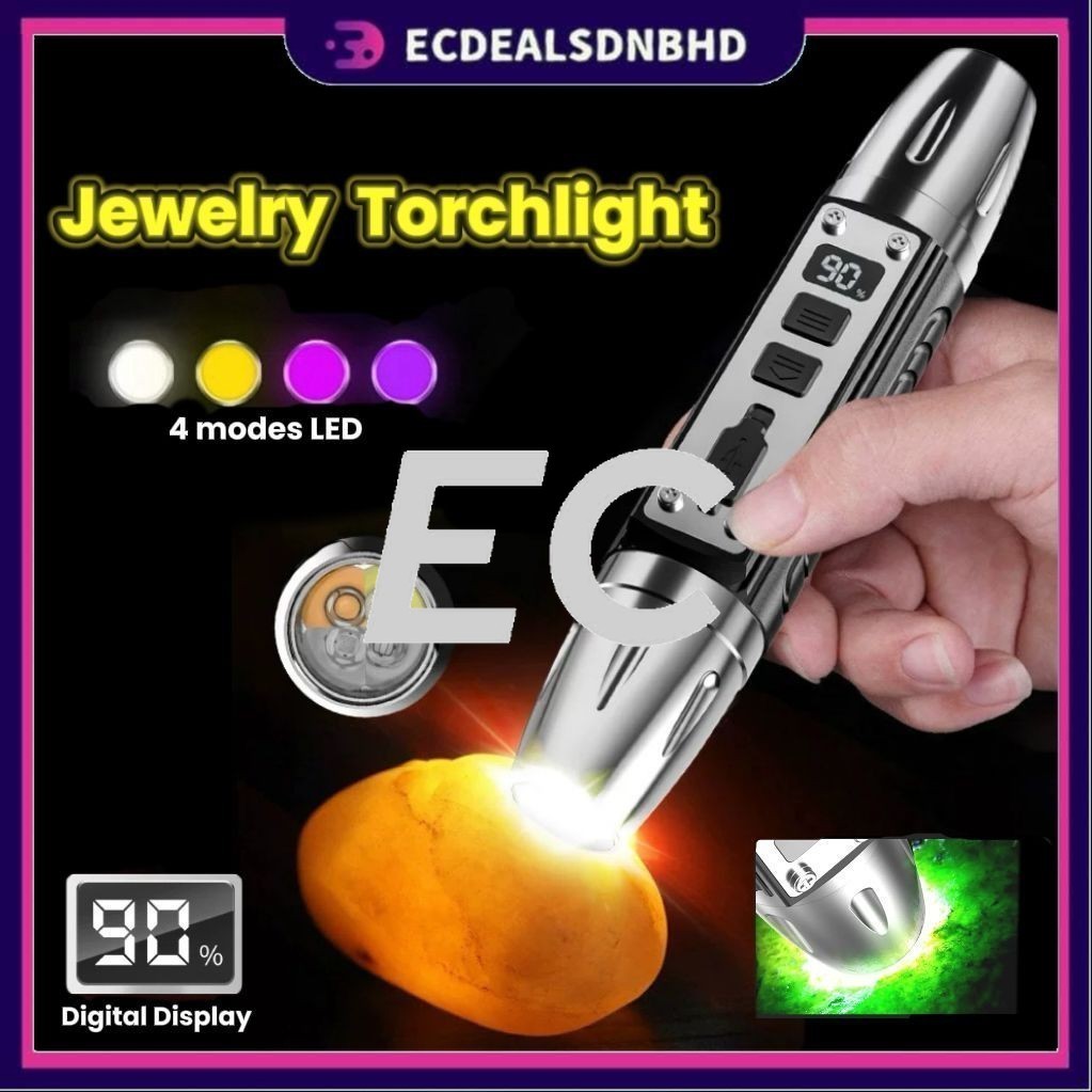 🔥【READY STOCK】🔥 4in1 Jade Crystal Flashlight | Rechargeable Gemstone ...