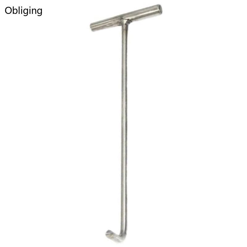 BLING Manhole Cover T Hook Steel Spring Pullers Hook Heavy Duty Manhole ...