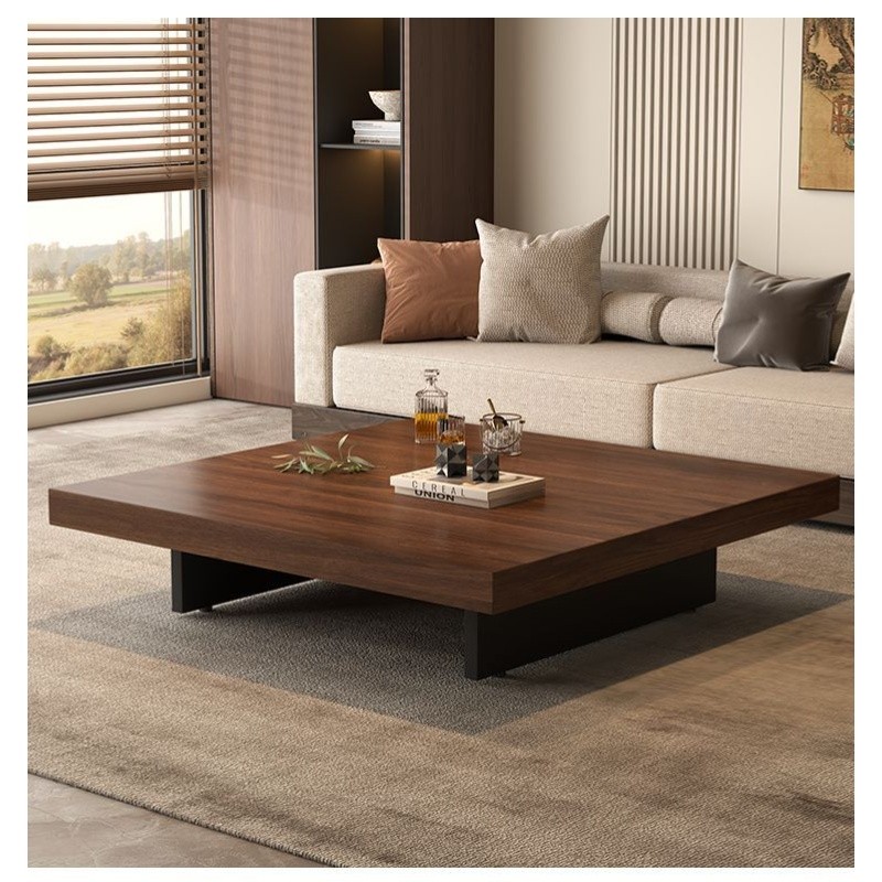Minimalist Square Coffee Table Solid Wood Advanced Home Designer Living ...