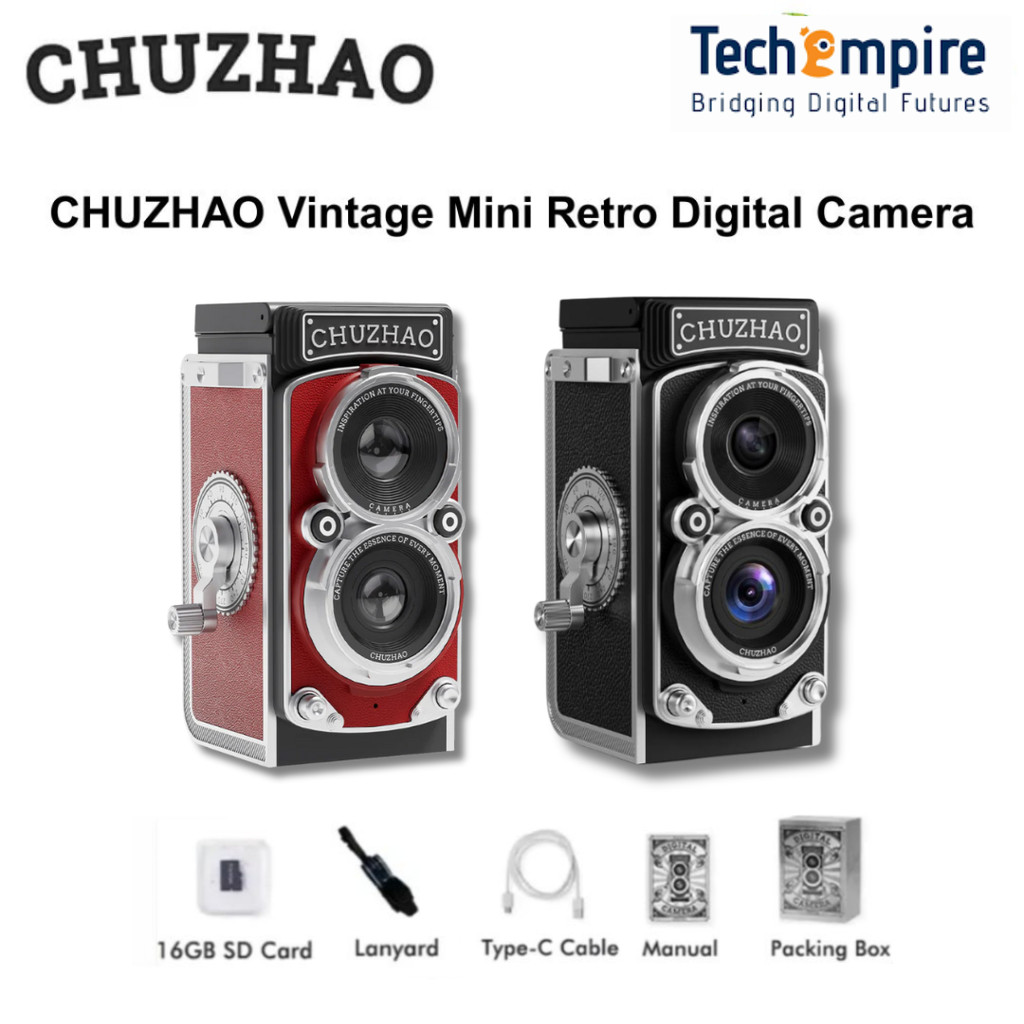 CHUZHAO Vintage Mini Retro Digital Camera 1080P FHD Video 12MP ...