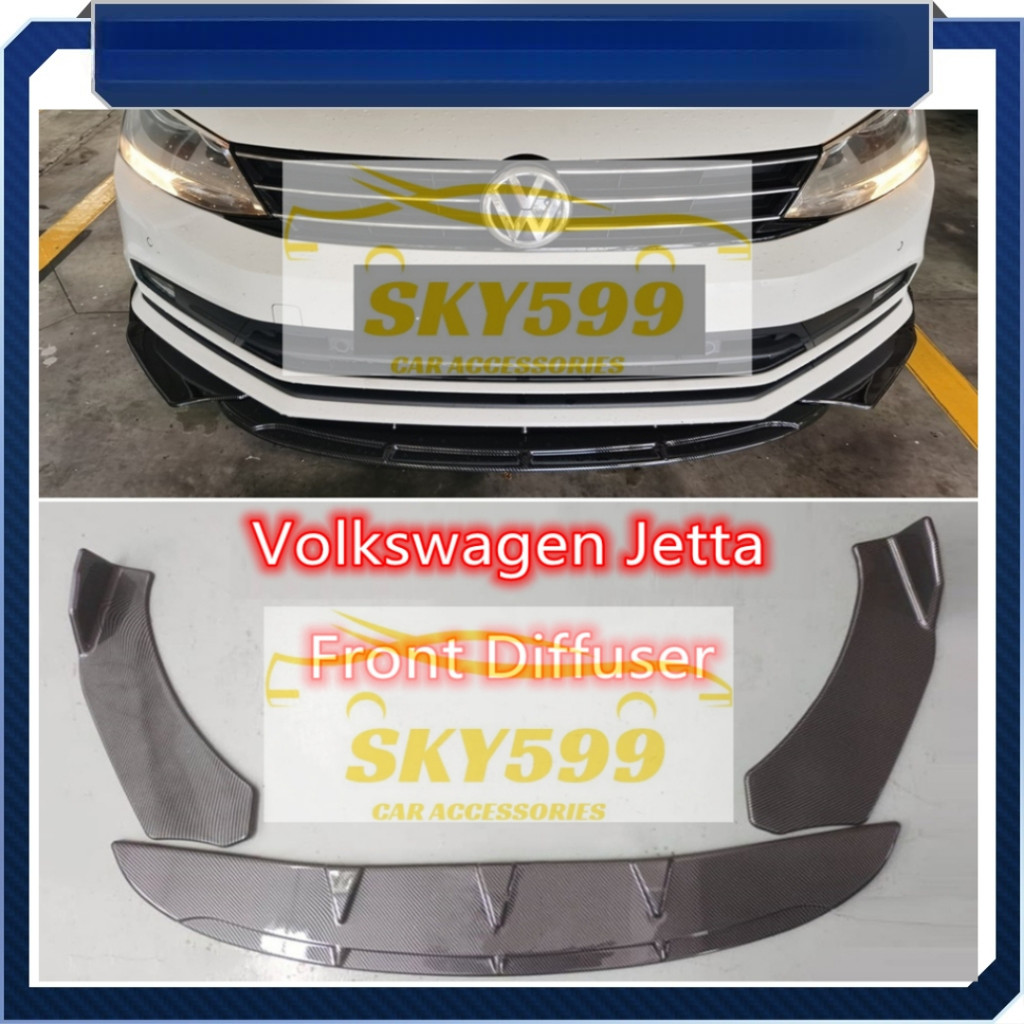 Volkswagen Jetta Front Bumper Diffuser Lip Wrap Angle Splitters Black ...
