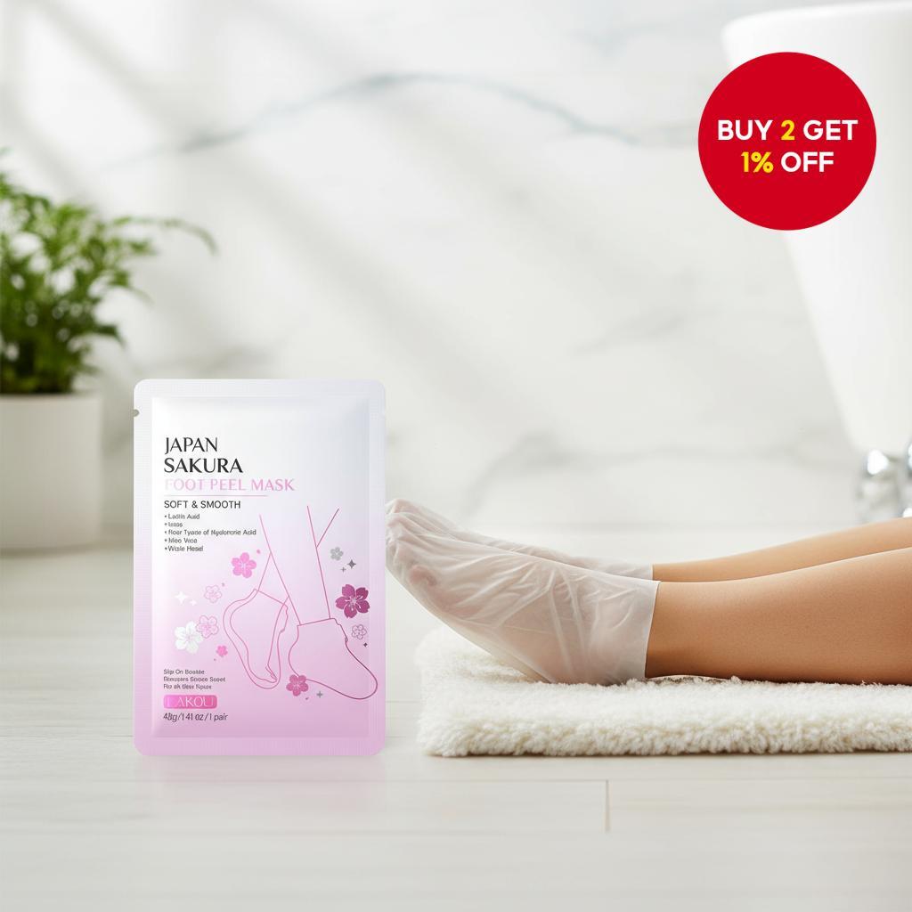 LAIKOU Japan Sakura Foot Peel Mask Removes Roughness for Silky ...