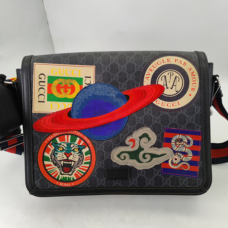 [95 New] GUCCI/GUCCI Men's Black Badge UFO Shoulder Messenger Bag Flip ...