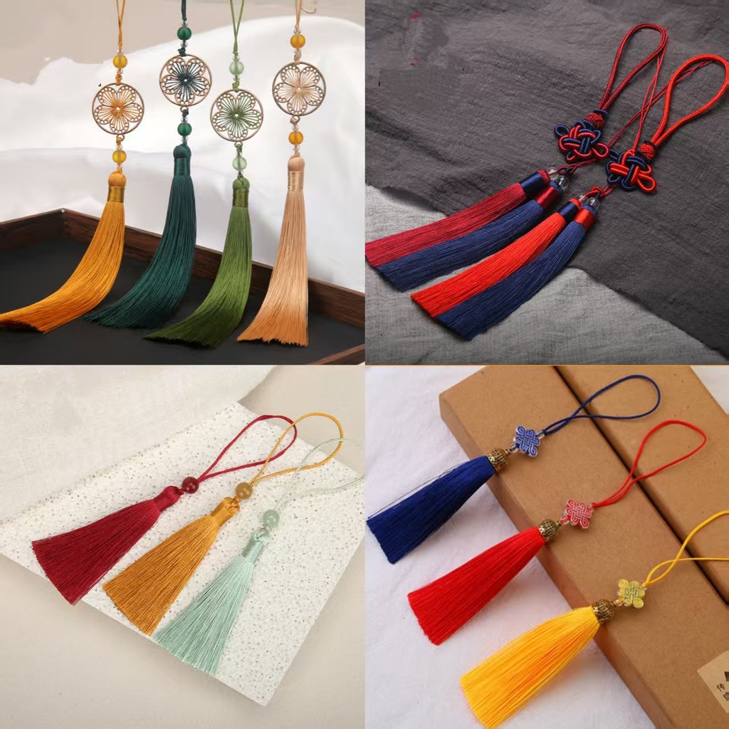 Mini Tassel - Knot of Fate, Chinese Knot Ancient Style Collar Press ...