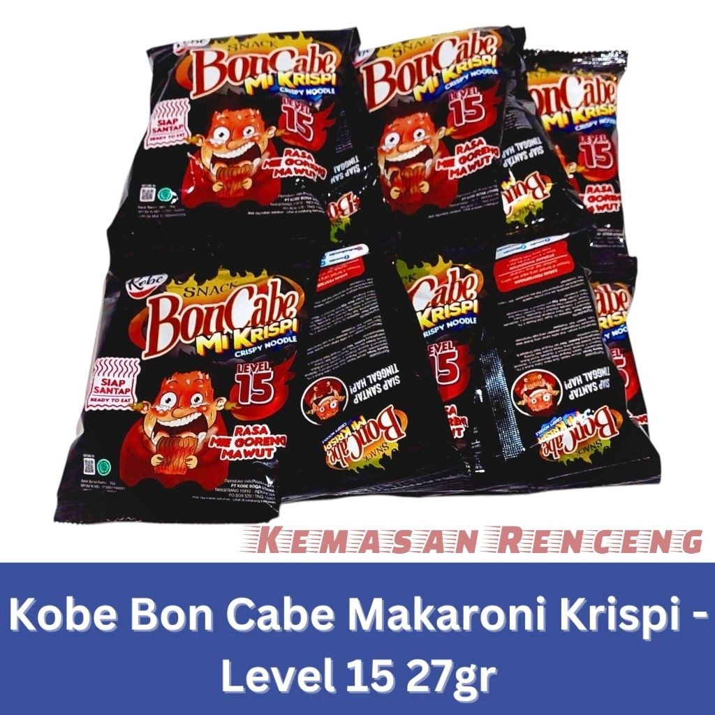 Bon cabe makaroni krispi level 15 27g(Kemasan Renceng) | Shopee Malaysia