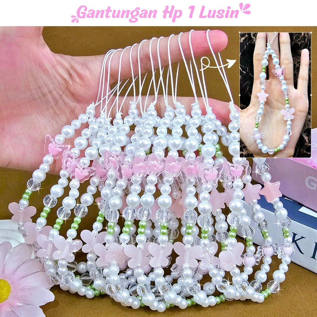 HP GANTUNGAN (12 pcs) Hanger Korean Aesthetic Phone Straphp Wholesale ...