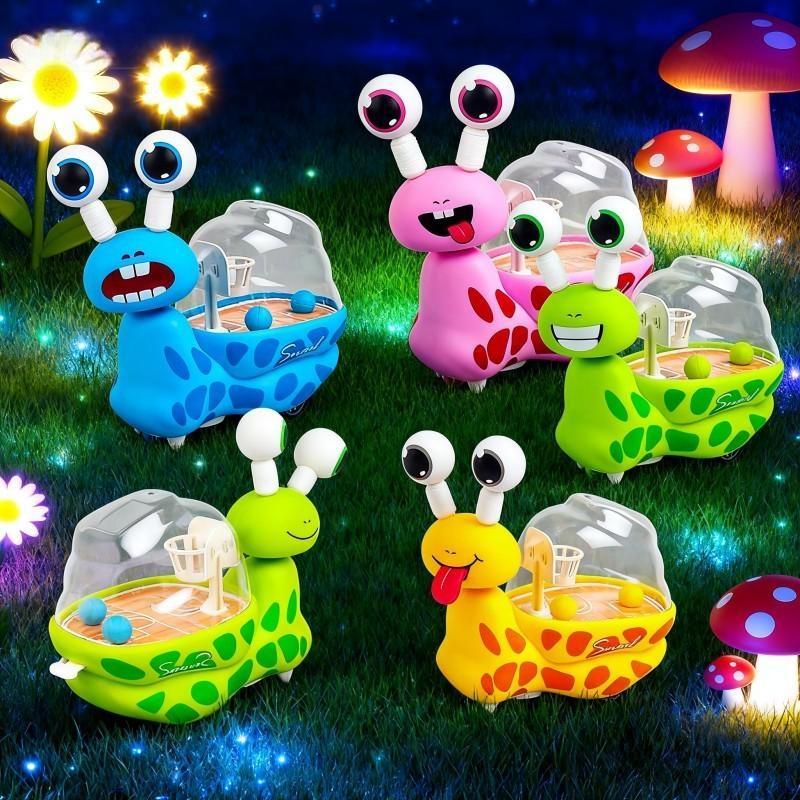 Kids Shooting Machine Inertial Driving Snail Toy 2-in-1 Basketball ...