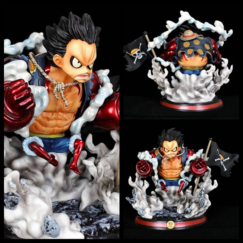 One Piece BBT Ape King Gun GK Four-speed Luffy Double Fist Flag Statue ...